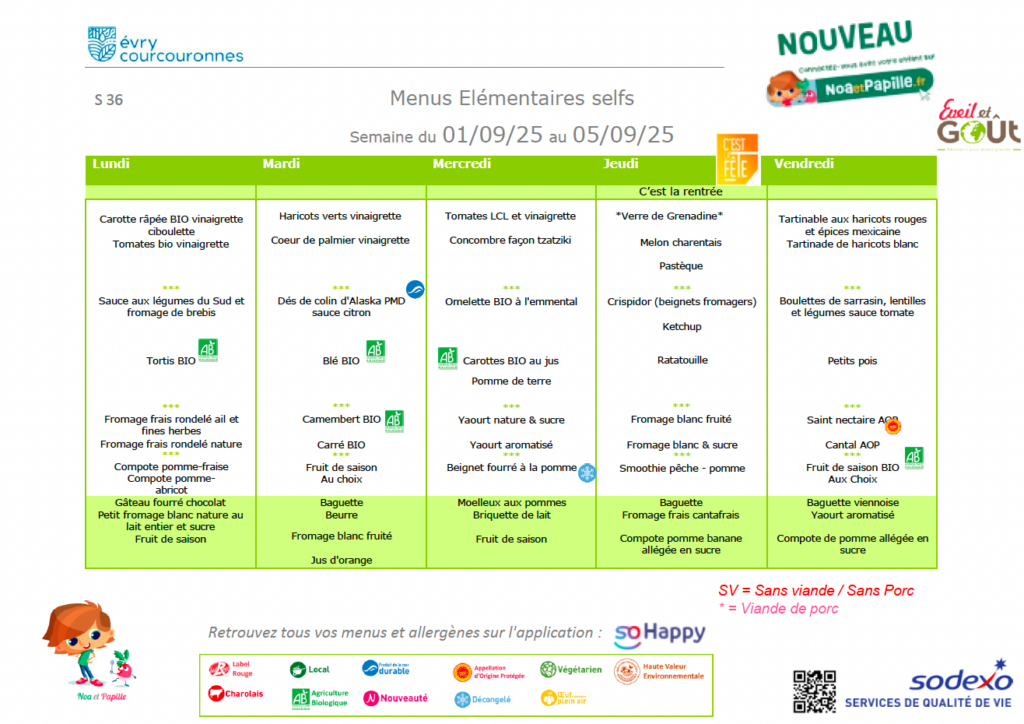 Menus de la restauration scolaire - Ville d’Évry-Courcouronnes - Site ...